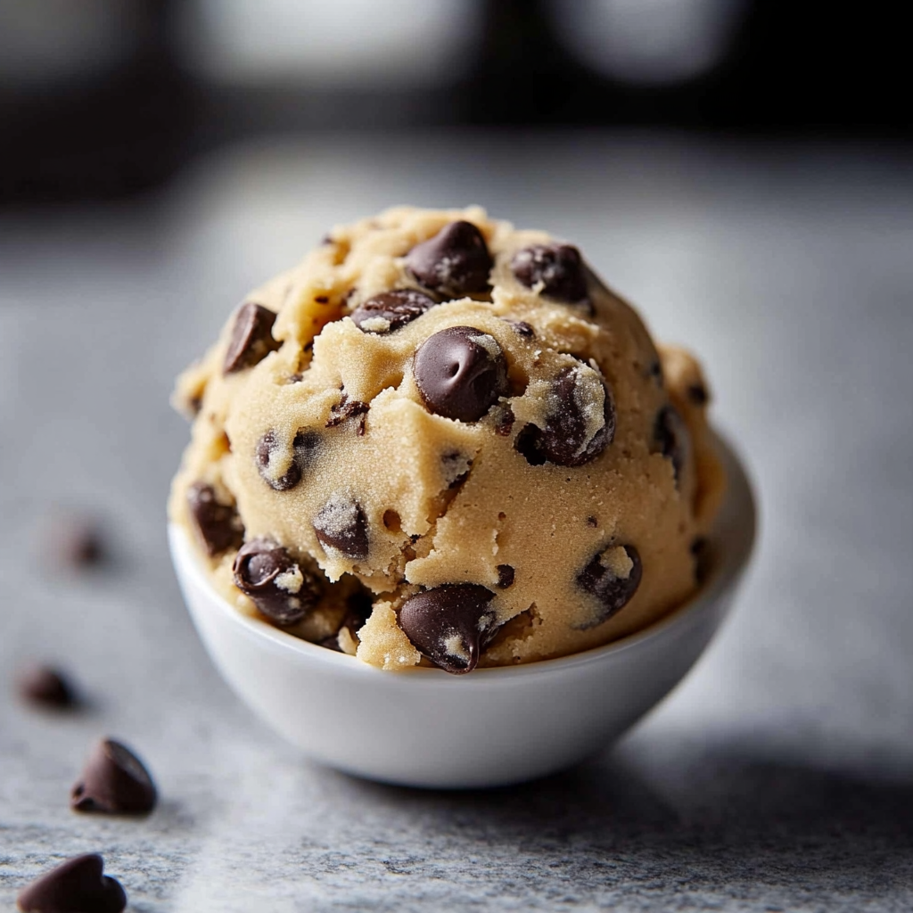 Easy Edible Chocolate Chip Cookie Dough for One