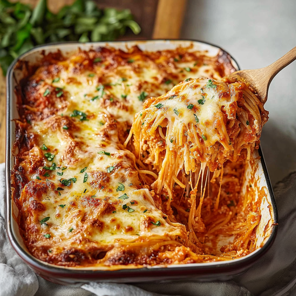 Delicious Vegetarian Baked Spaghetti Recipe