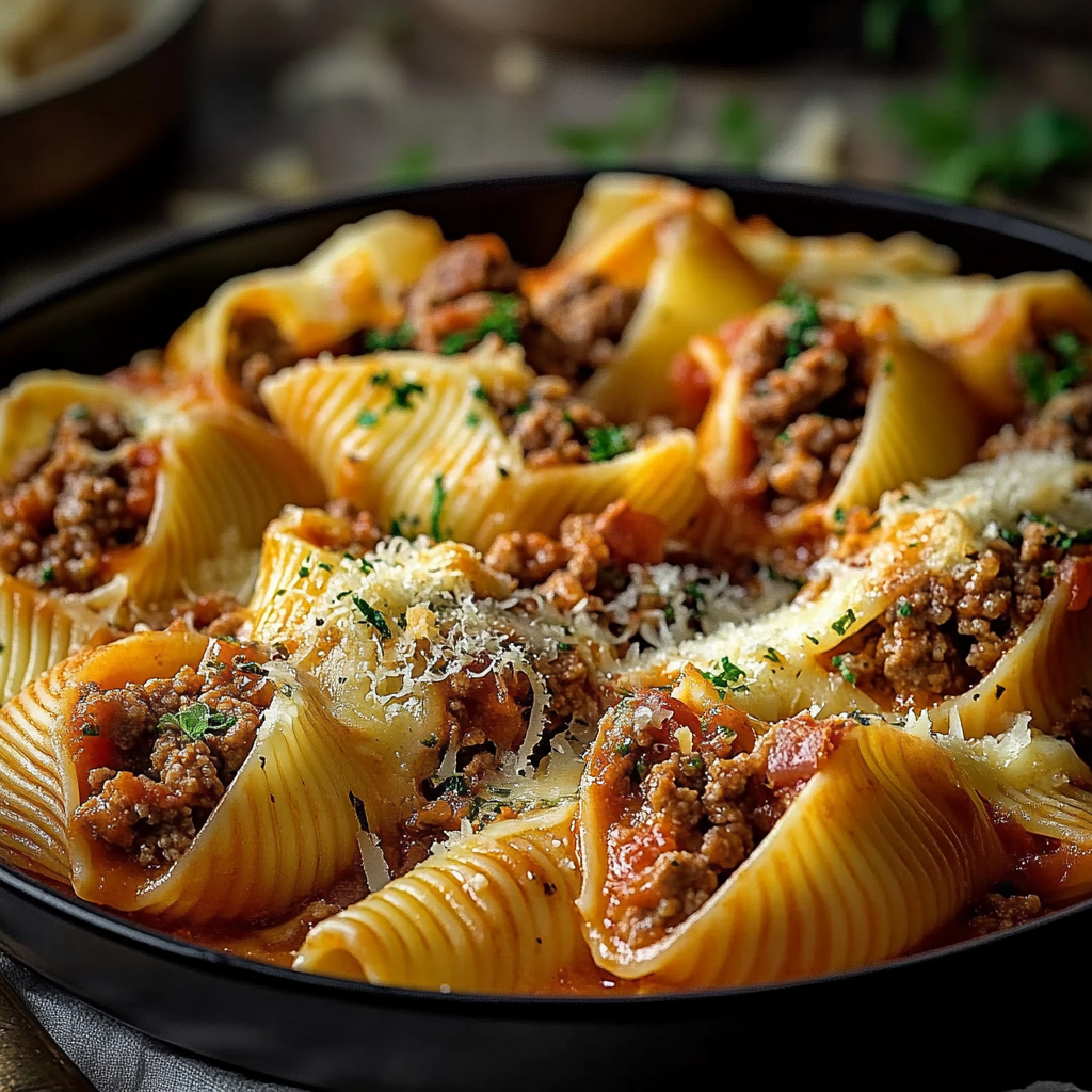Easy Stuffed Pasta Shells with Ground Beef Recipe