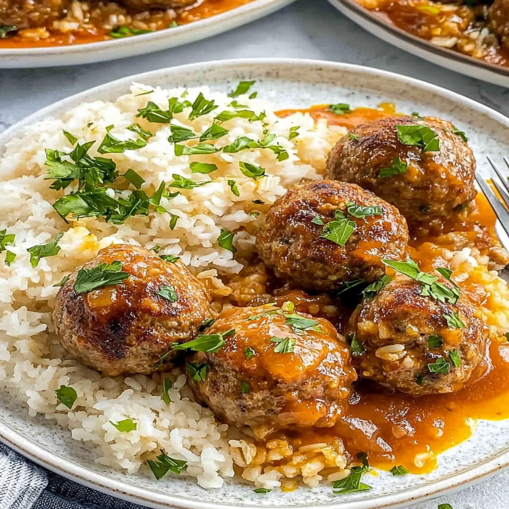 Meatballs and Rice