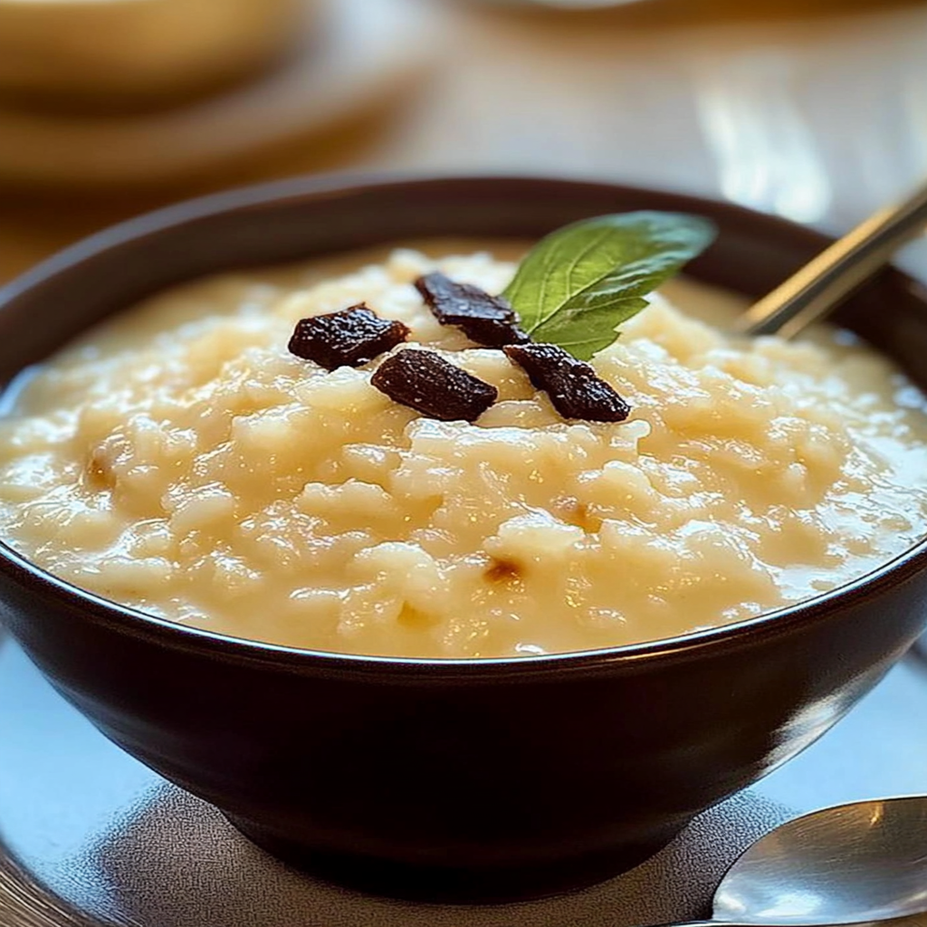 Creamy Rice Pudding with Cooked Rice