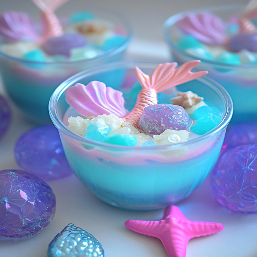 Mermaid Birthday Party Ocean Jello Cups