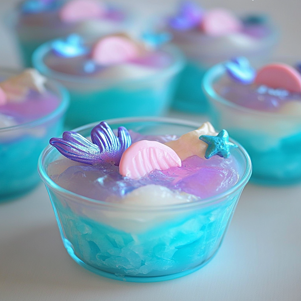 Mermaid Birthday Party Ocean Jello Cups