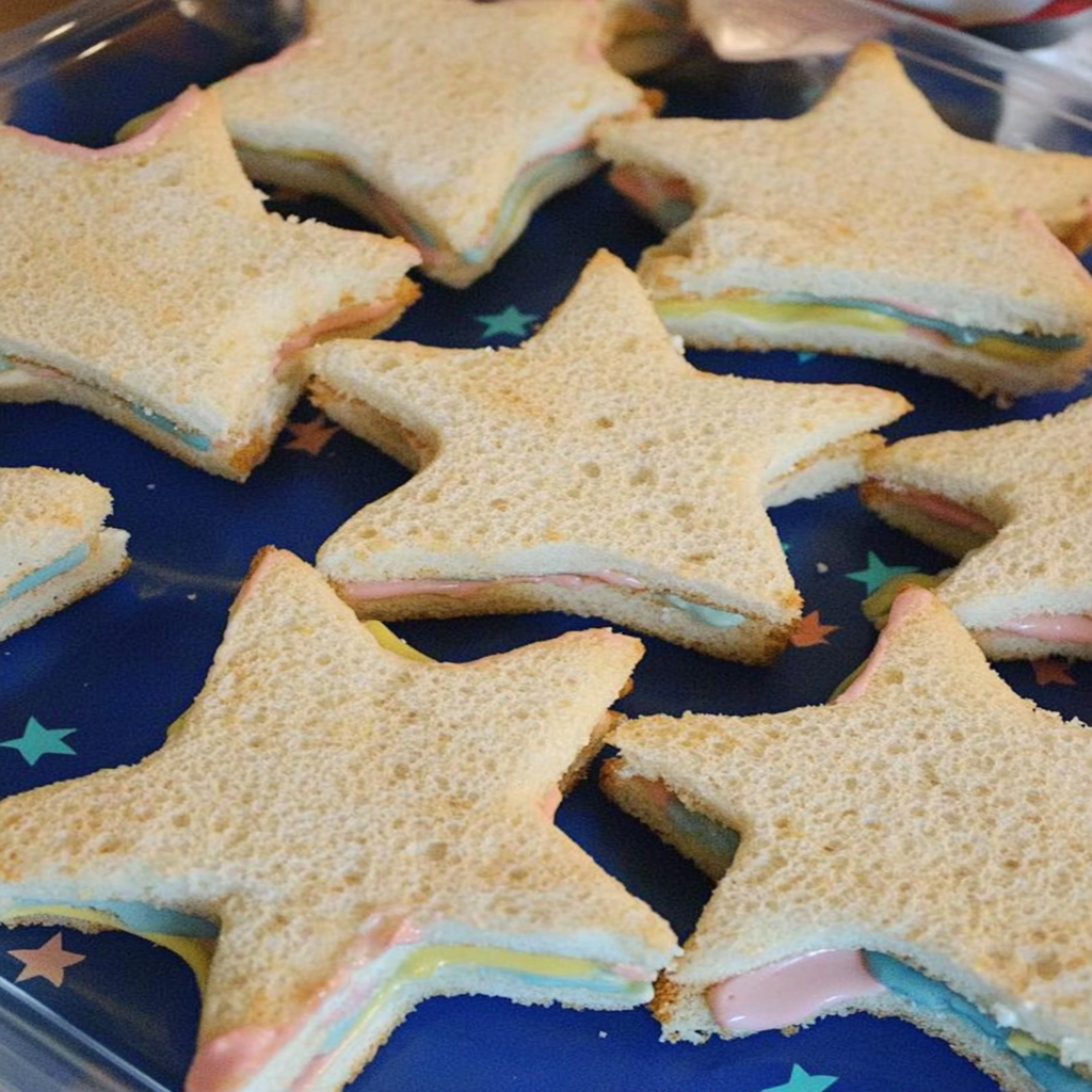 Mermaid Birthday Party Starfish Sandwiches