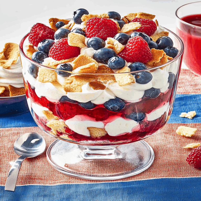Red, White & Blueberry Parfait