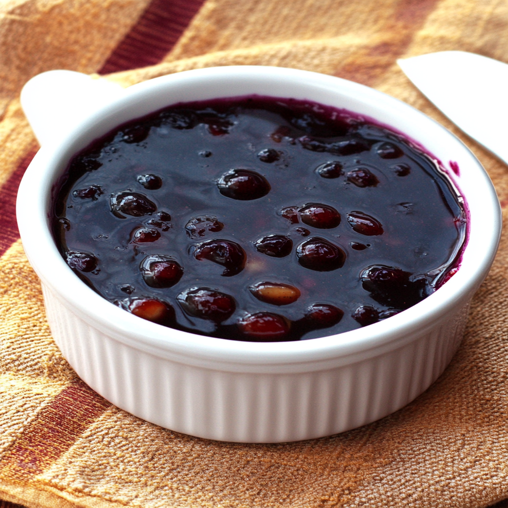 Huckleberry Maple Syrup Compote
