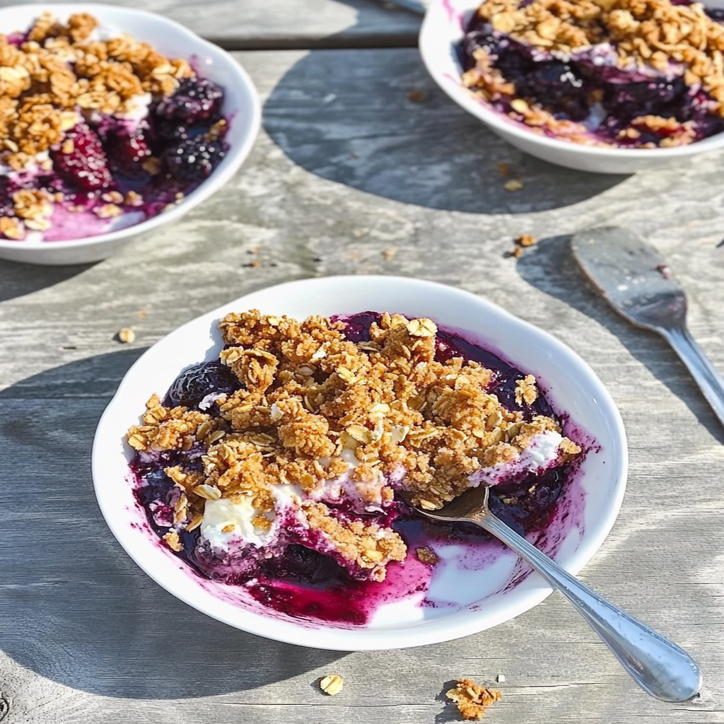 Huckleberry Recipes: Oat Crumble Parfait