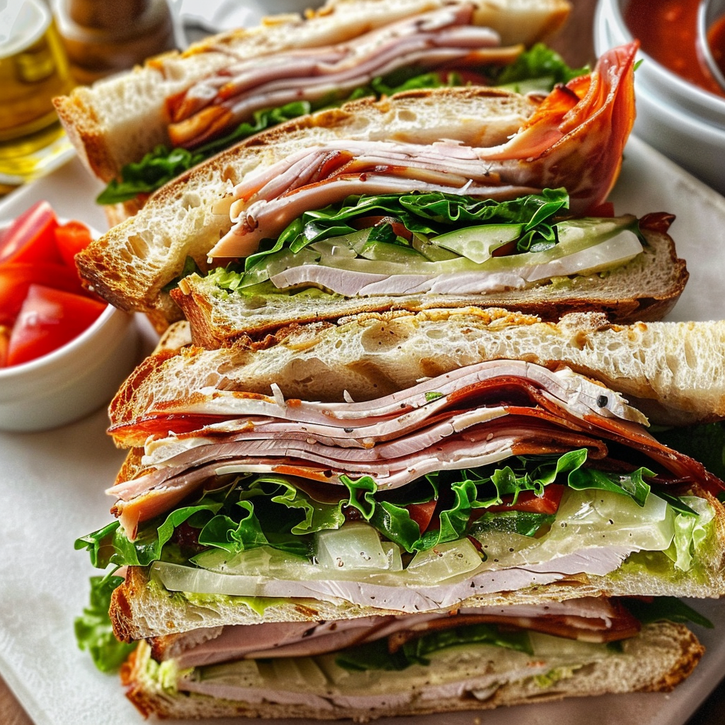 Italian Turkey Club Sandwiches
