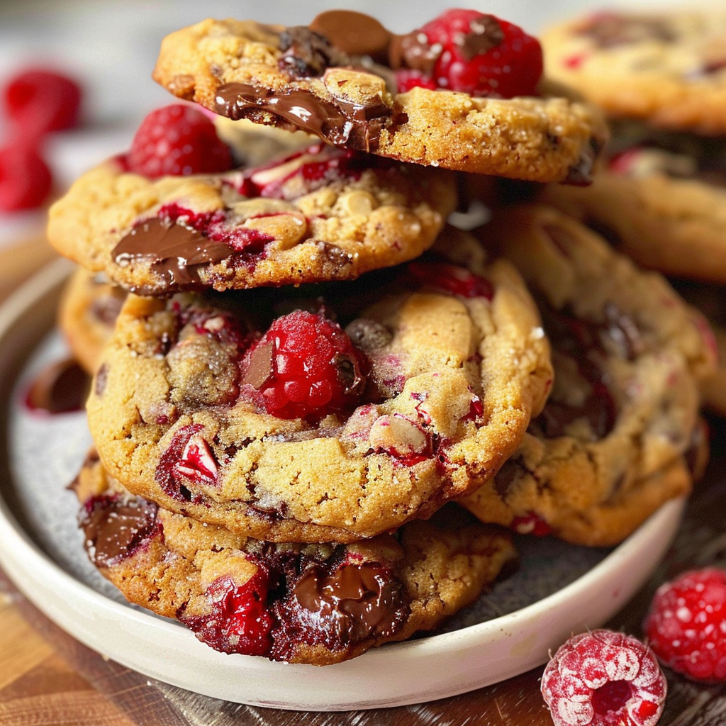 Raspberry Chocolate Chip Cookies