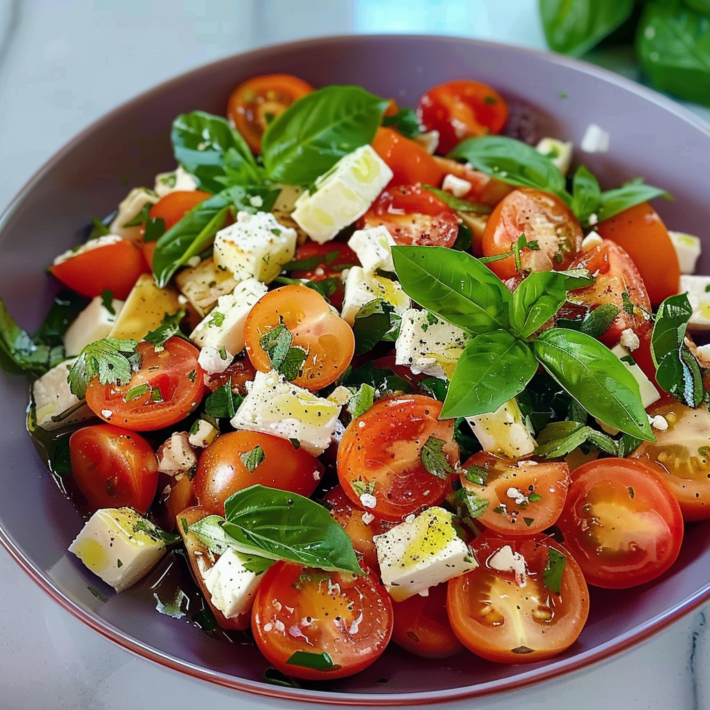 Summer Salad Bowl with Cherry Tomato Recipes & Feta