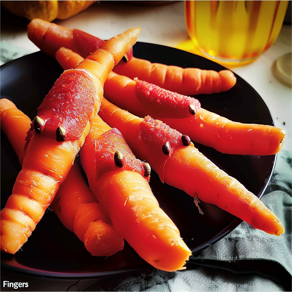 Creepy Halloween Food Carrot "Fingers"