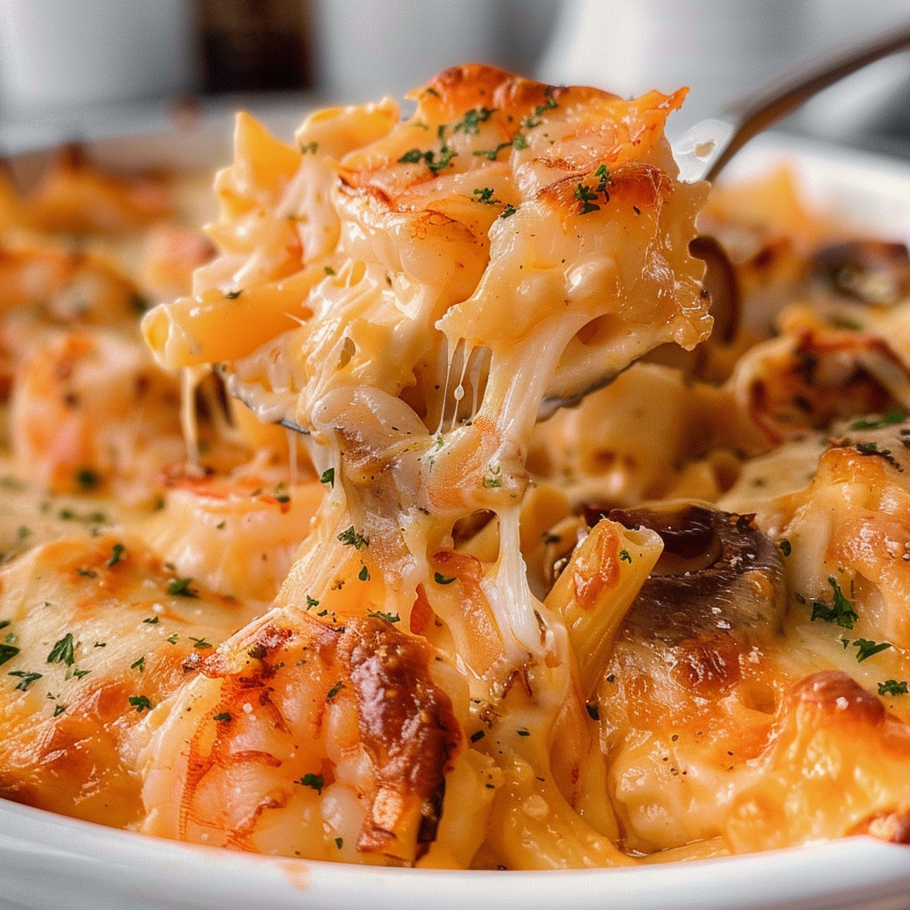 Cheesy Shrimp Casserole with Velveeta