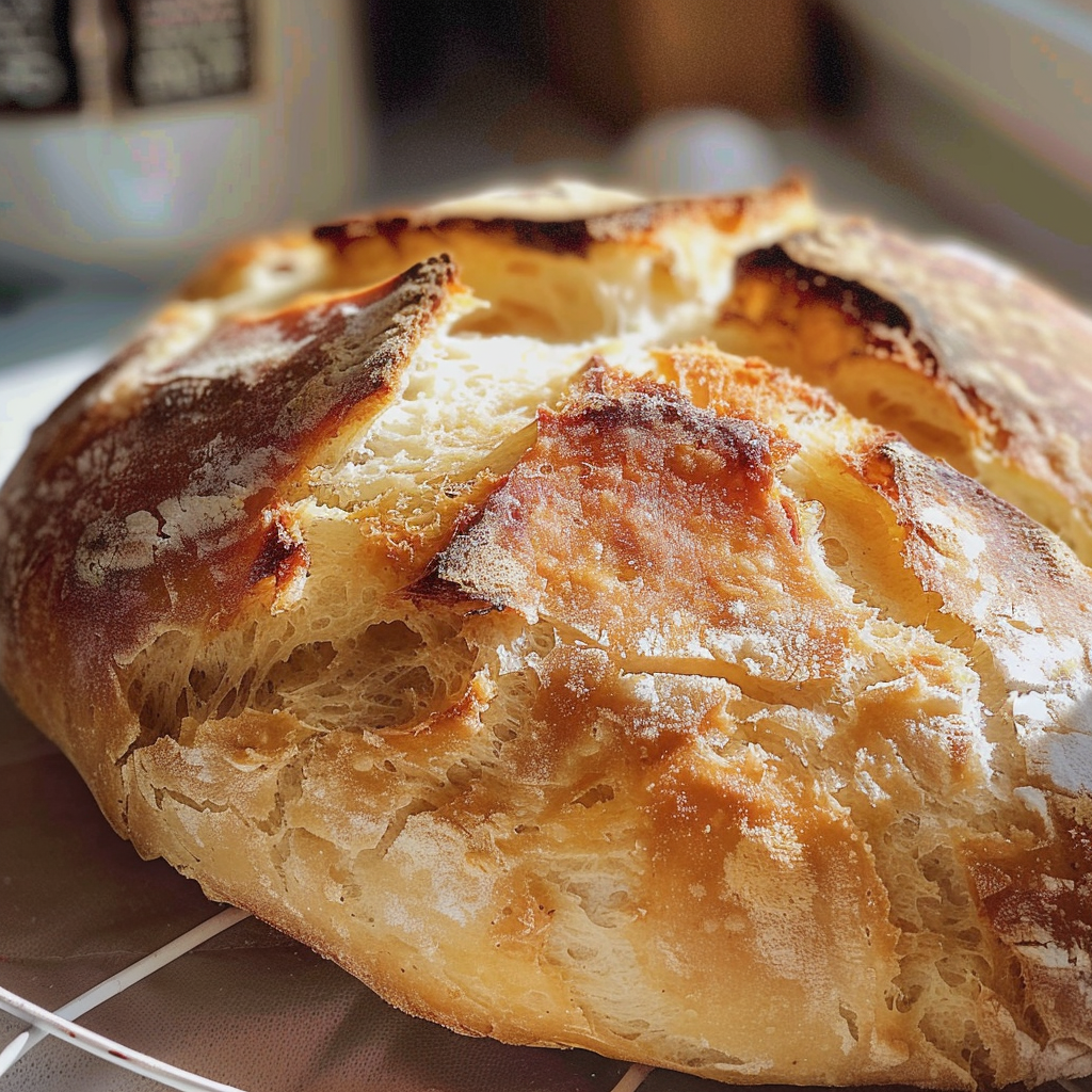 Instant Pot Crusty No-Knead Bread