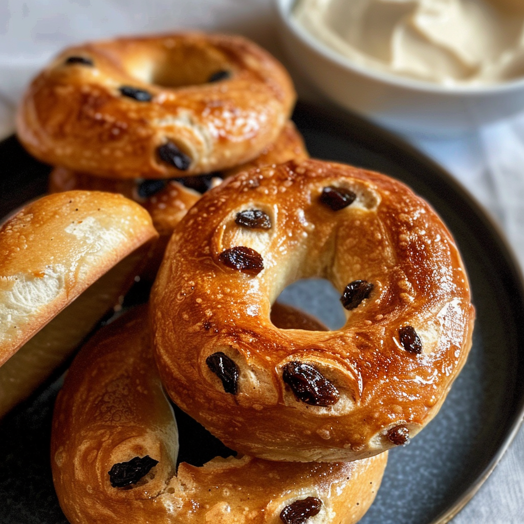 Homemade Cinnamon Raisin Bagels