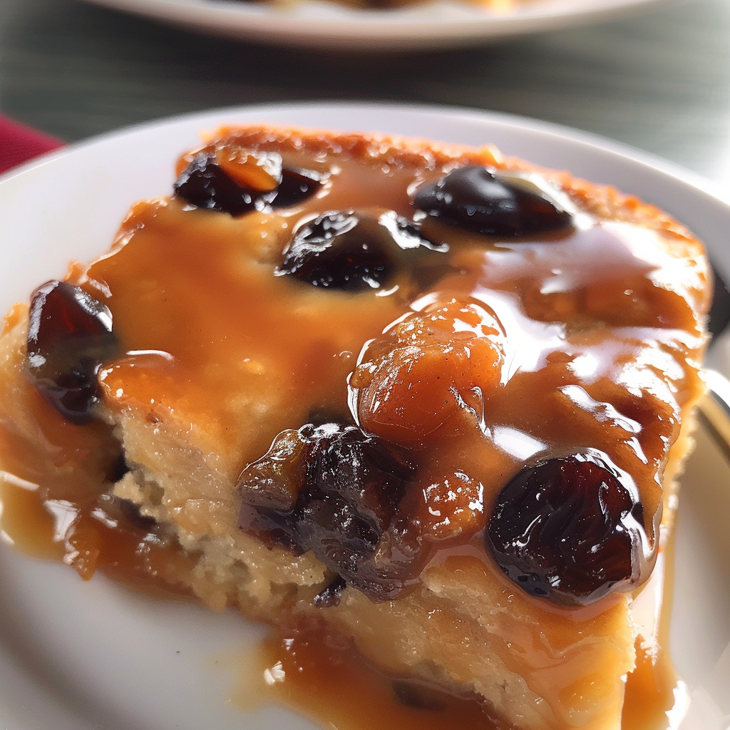 Raisin Caramel Pudding Cake