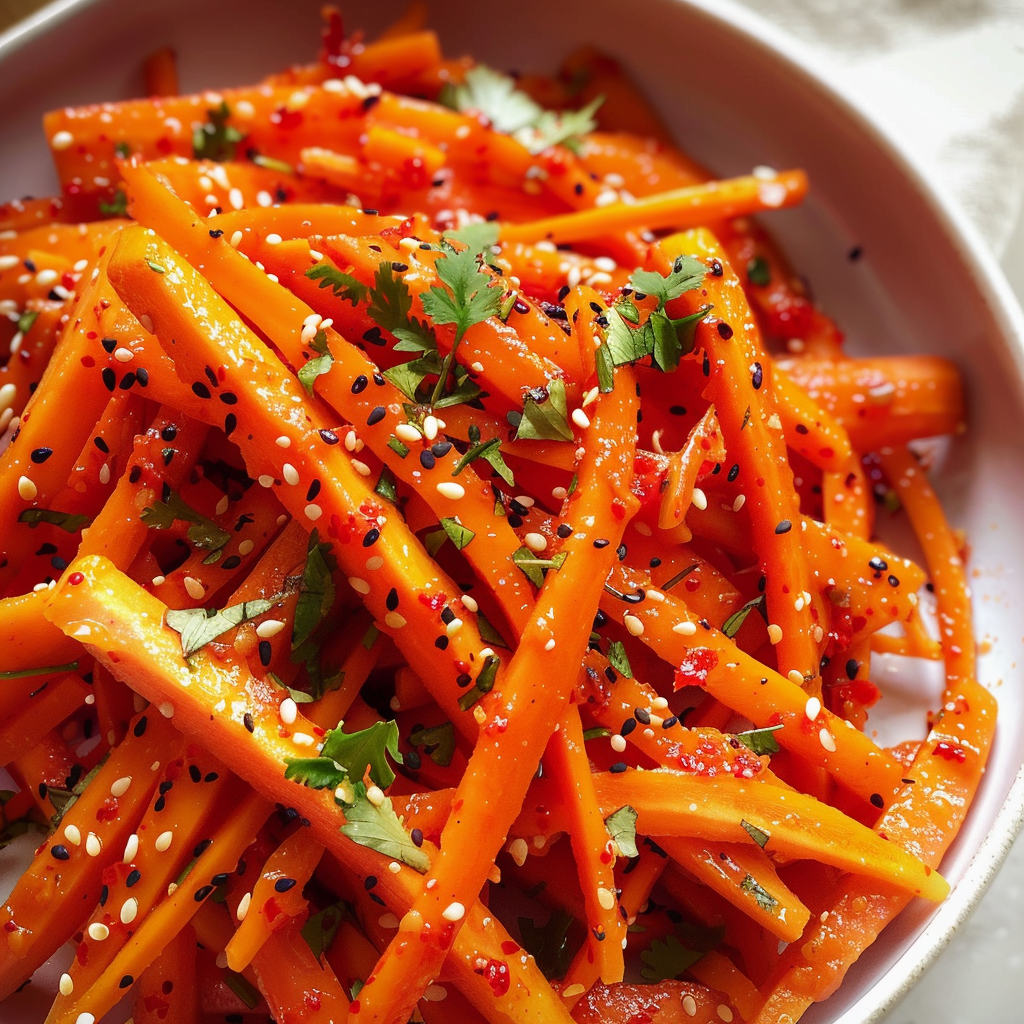 Spicy Korean Carrots Recipe (Morkovcha Style)