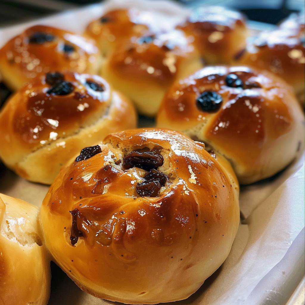 Sweet Raisin Buns (Indian Bakery Style)