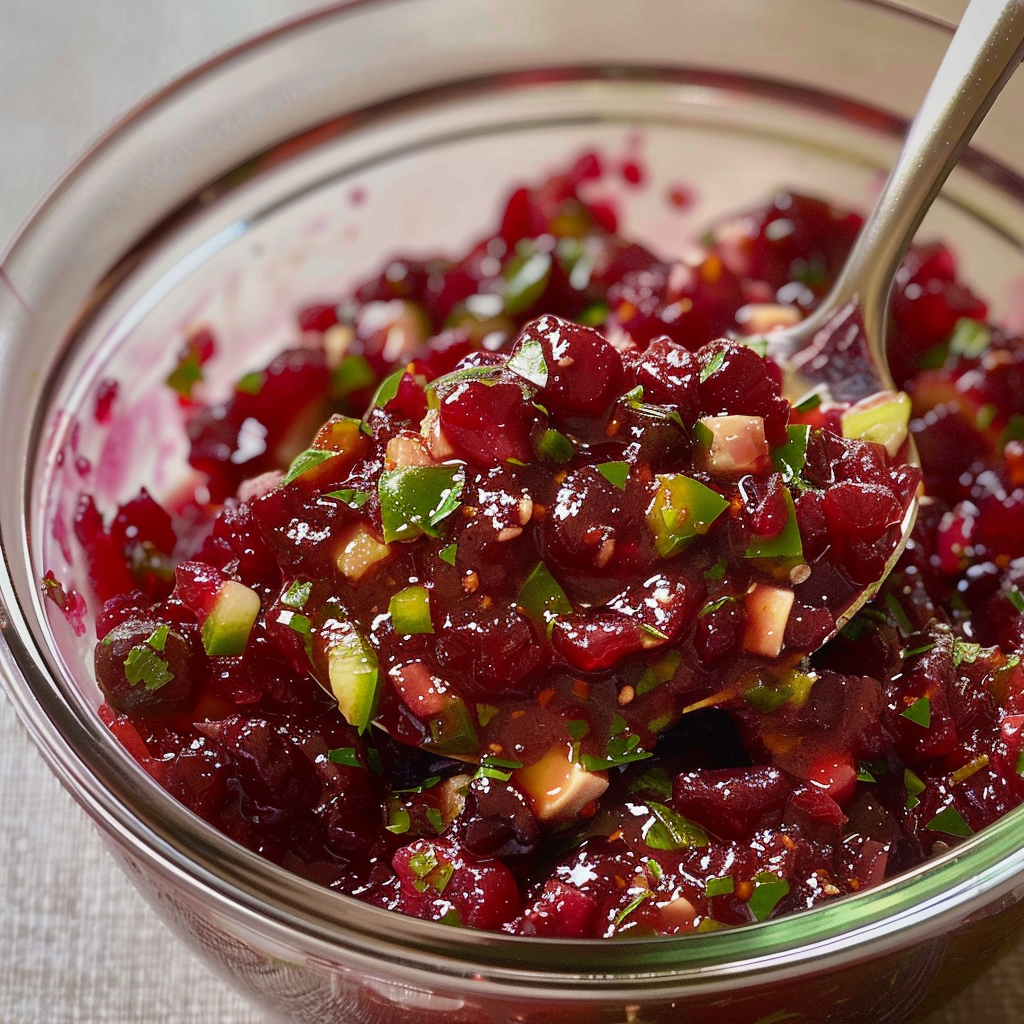 Festive Cranberry Relish with Ginger