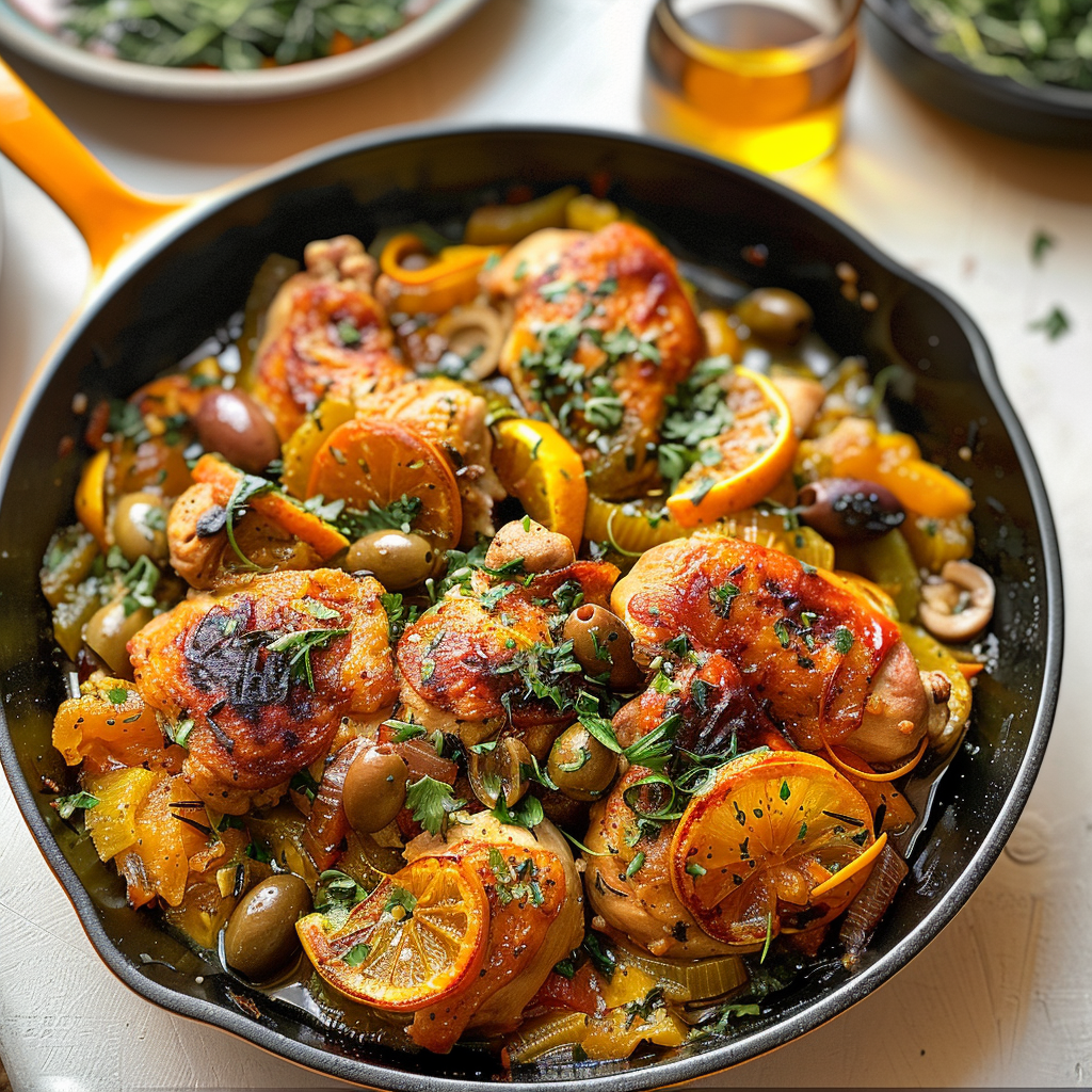 Tangerine and Olive Chicken Tagine