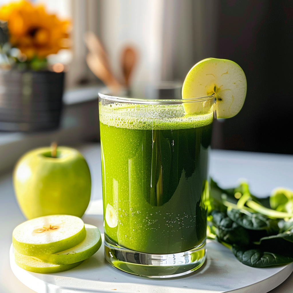 Green Juice with Spinach and Apple