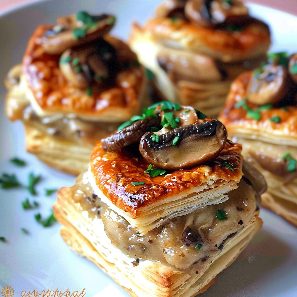 Bridal Shower Food Chicken and Mushroom Vol-au-Vents