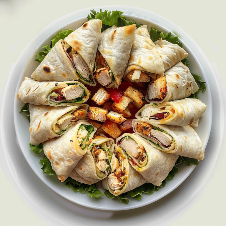 Bridal Shower Food Mini Chicken Shawarma Wraps