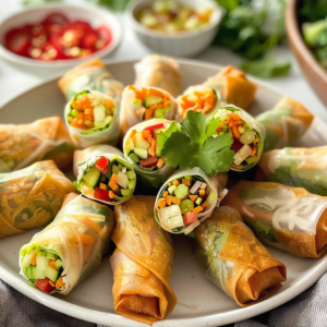 Bridal Shower Food Mini Veggie Spring Rolls