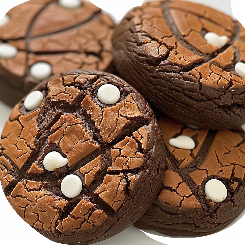 Double Chocolate Basketball Cookies
