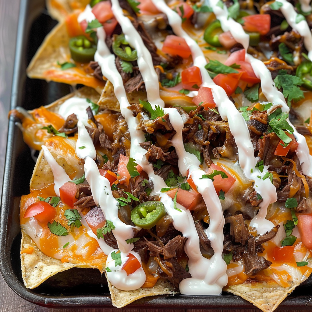 Loaded Beef Shawarma Nachos