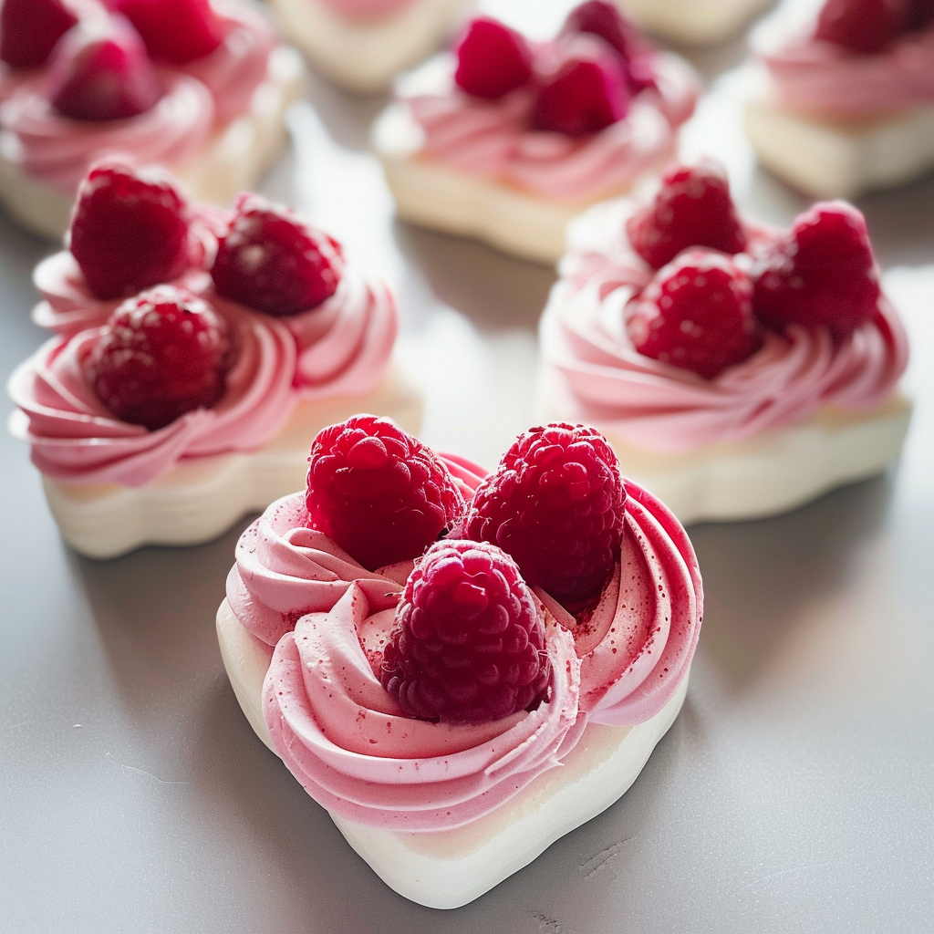 Raspberry Meringue Hearts