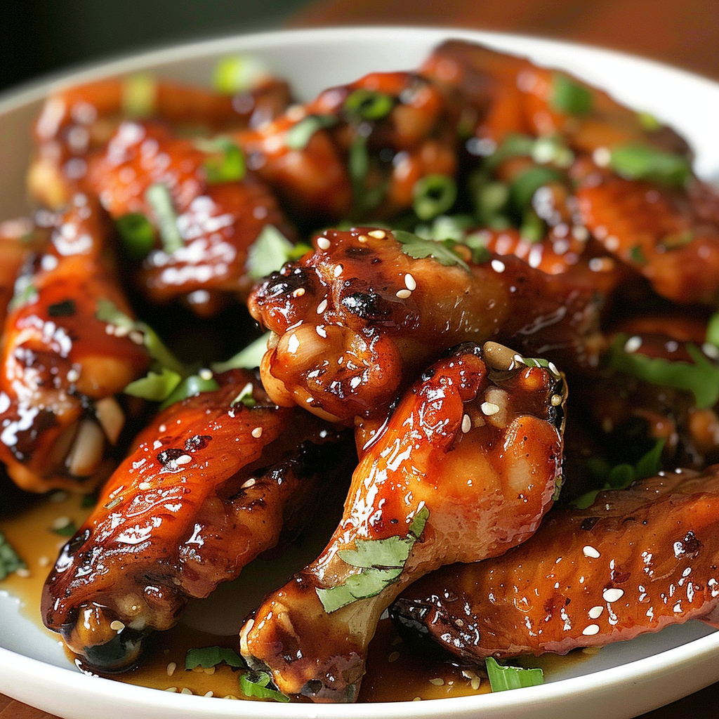 Spicy Honey Garlic Chicken Wings