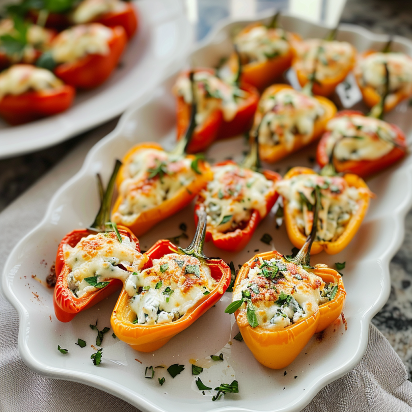 Bridal Shower Food Cheese Stuffed Mini Peppers
